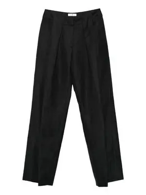 PT TORINO Pleated Wool Trousers - Black
