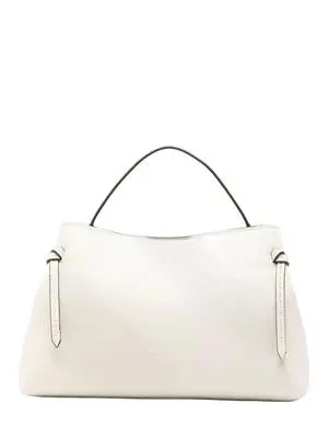 ERMANNO FIRENZE Aliana Knotted Leather Tote Bag - Neutrals
