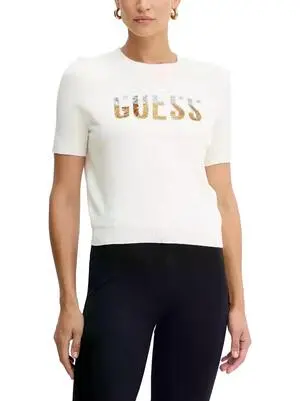 Guess Logo-embellished T-shirt - Neutrals