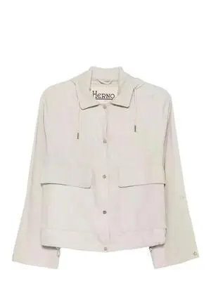 Herno Hooded Drawstring Jacket - Neutrals