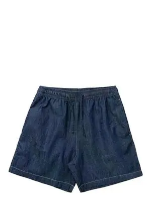 Lacoste Drawstring-waist Denim Shorts - Blue