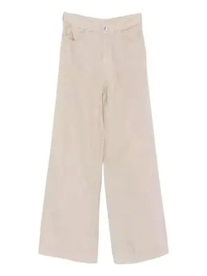 Emporio Armani Logo-patch Wide-leg Trousers - Neutrals