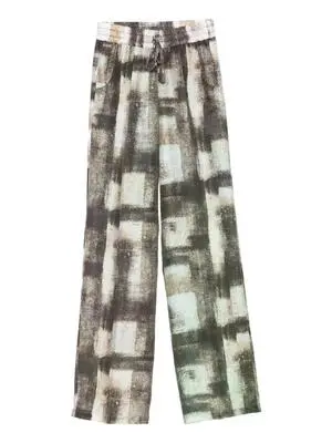 Kiton Abstract-print Trousers - Brown