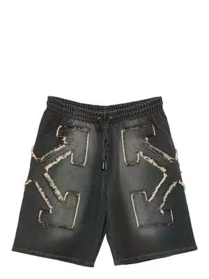 Off-White Arrow Patchwork Shorts - Grey