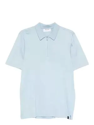 GRAN SASSO Zip-fastening Short-sleeve Polo Shirt - Blue