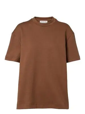 THE FRANKIE SHOP Scoob Cotton-Blend Jersey T-Shirt Brown