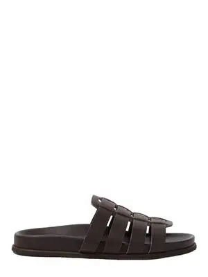 ANCIENT GREEK SANDALS Laodamas Leather Fisherman Sandals - Brown