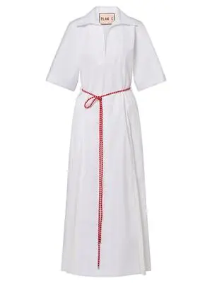 Plan C Cotton-blend Shirt Dress - White
