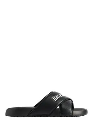 Balenciaga Sporty Pool Slide Sandal - Black