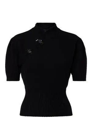 Simone Rocha Embellished Cashmere Sweater - Black