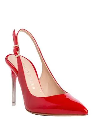 BEAUTIISOLES BY ROBYN SHREIBER Marjorie Slingback Pointed Toe Pumps - Red