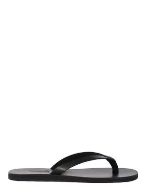 ANCIENT GREEK SANDALS Solon Leather Thong Sandals - Black