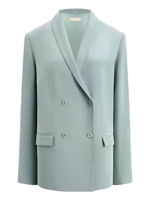 12 STOREEZ Alice Double-breasted Blazer - Blue