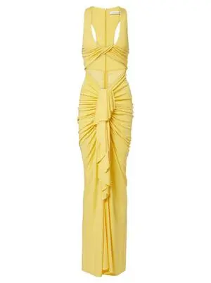 Christopher Esber Vivenda Cutout Gathered Gown - Yellow