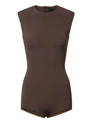 MUGLER Jersey Bodysuit - Brown