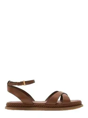 REISS Ankle Strap Sandal - Tan