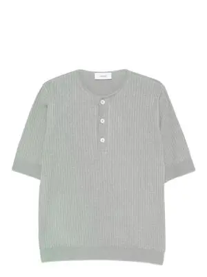 LARDINI Quarter-button Sweater - Green