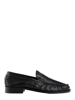 DUKE + DEXTER Duke + Dexter Ezra Tumbled Ruched Loafer Black