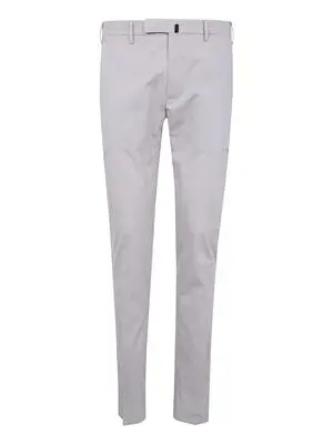 Incotex INCOTEX Tailored Cotton Blend Chino Trousers Gray