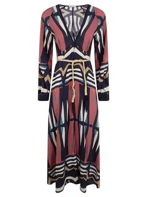 VOLANTIS Illumination" Silk Maxi Dress - Multi
