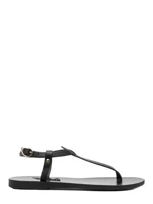 ANCIENT GREEK SANDALS Lito Flat Sandals - Black