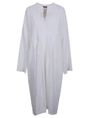 Sofie D'hoore Long Sleeve Pleated Dress - White