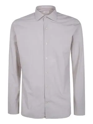 TINTORIA MATTEI 954 Slim Poplin Shirt - Gray