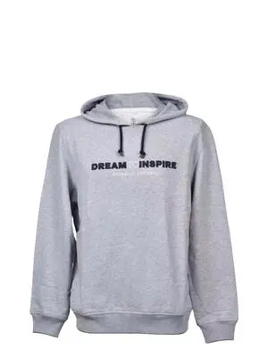 Brunello Cucinelli Logo-print Hoodie - Grey