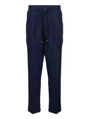 Jacob Cohen Daniel Linen-blend Trousers - Blue