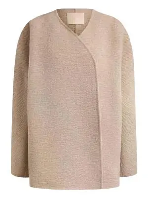 12 STOREEZ Ripple Cashmere Jacket - Neutrals