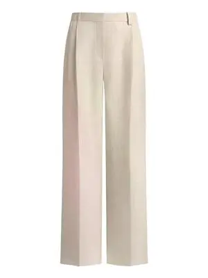 12 STOREEZ Belt-loop Pleated Trousers - Neutrals