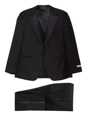 Canali Logo-patch Single-breasted Dinner Suit - Blue
