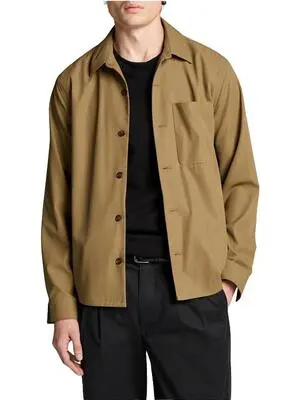 Vince Cotton Bluff-pocket Overshirt - Red