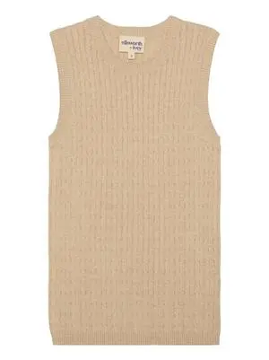 ELLSWORTH + IVEY Cableknit Sleeveless Sweater