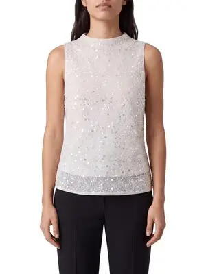 Patrizia Pepe Embellished Top - White
