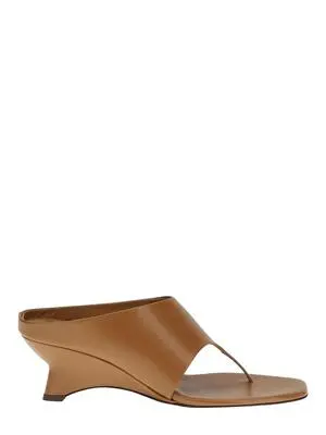Khaite Marlow Brushed Mules - Leather