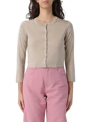 Max Mara Max Mara Silk And Cashmere Crew Neck Cardigan Grey