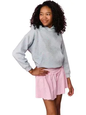LoveShackFancy Active Gingham Skort - Tickled Pink