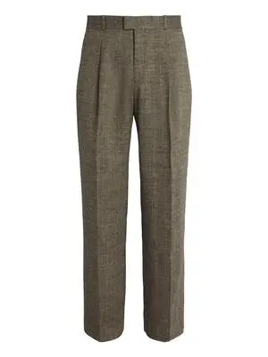 Our Legacy Linen-silk-cotton Straight Leg Trousers - Brown