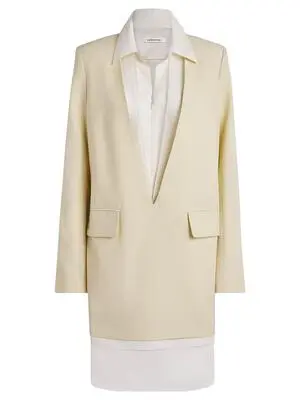 VORANIDA Layered Blazer Mini Dress - Yellow
