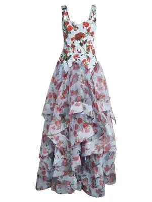 Alice + Olivia Floral Dorothea Gown - Blue