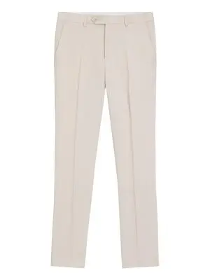 BOSS Slim-fit Micro Pattern Trousers - Light Grey