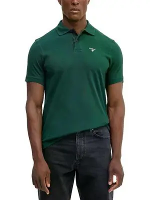 Barbour Tartan Pique Checked-trim Polo Shirt - Green