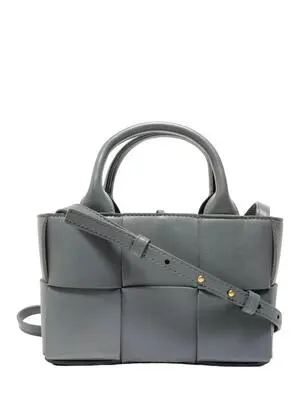 Bottega Veneta Intrecciato Arco Handbag - Grey