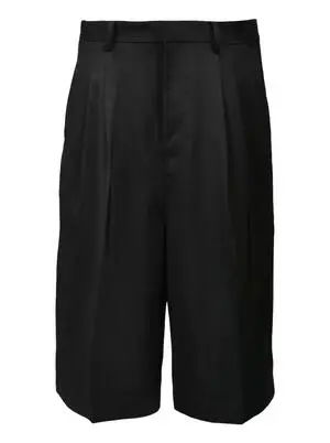 BREATH Wide Pleated Shorts - Black