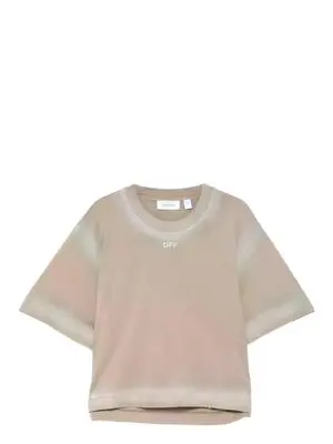 Off-White Spray Effect Logo T-Shirt Neutrals