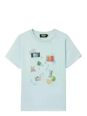 MINI CREAM Graphic-print T-shirt - Blue