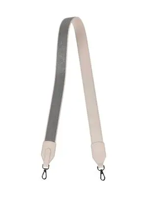 Brunello Cucinelli Leather-trim Shoulder Strap - Neutrals