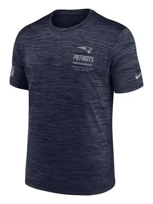 Nike New England Patriots Sideline Team Issue Velocity Dri-fit Nfl T-shirt - Blue