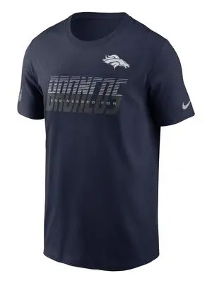 Nike Denver Broncos Sideline Team Issue Dri-fit Nfl T-shirt - Blue
